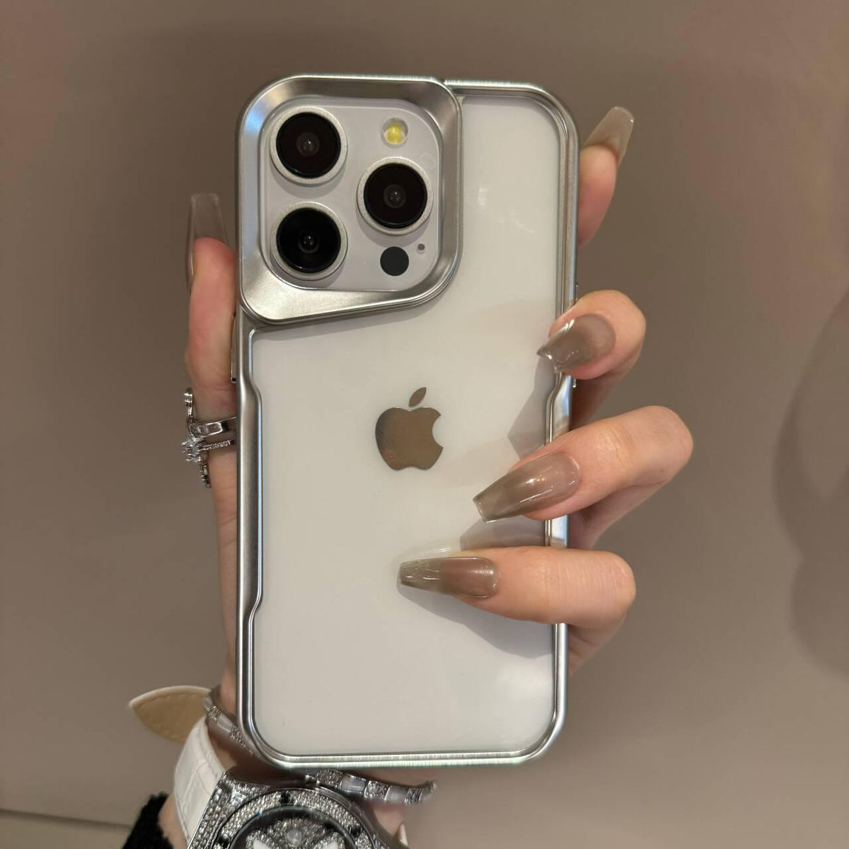 Titanium Silver Transparent PC Case– AirPhoneCase